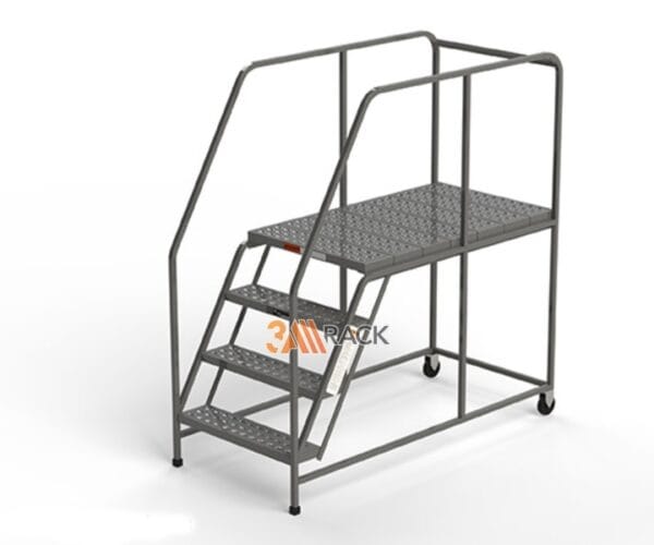 Thang di động công nghiệp - xe thang kho hàng - Công ty Giá Kệ 3A RACK